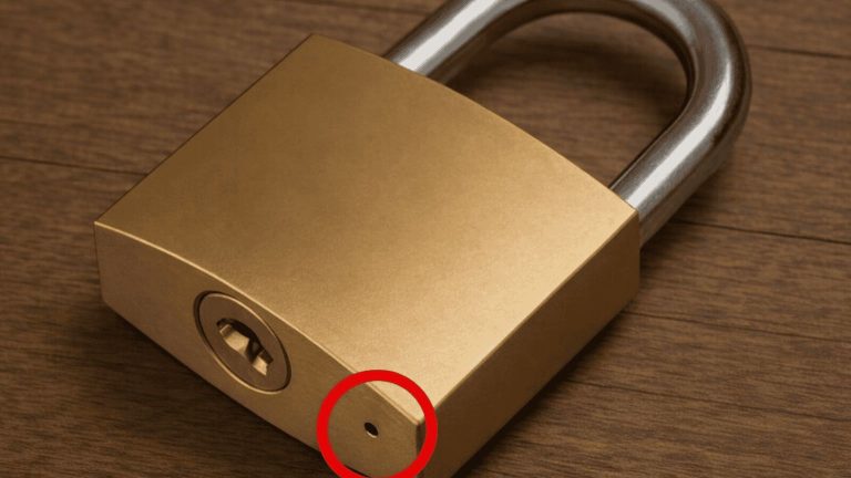 Para que serve o buraco pequeno no cadeado?